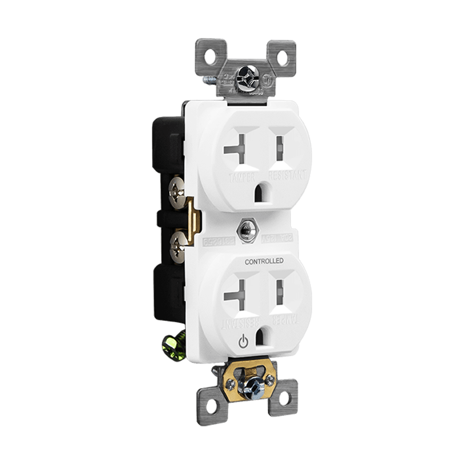 Half Controlled 20A Tamper-Resistant Duplex Style Plug Load Receptacle ...